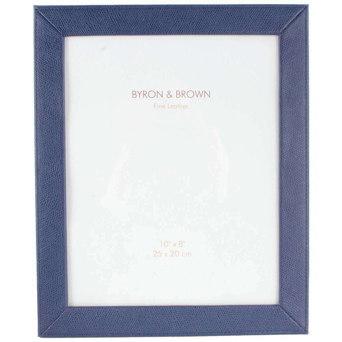Byron & Brown Blue Florence Slim Classic Leather Photo Frame 10x8 – KJ ...