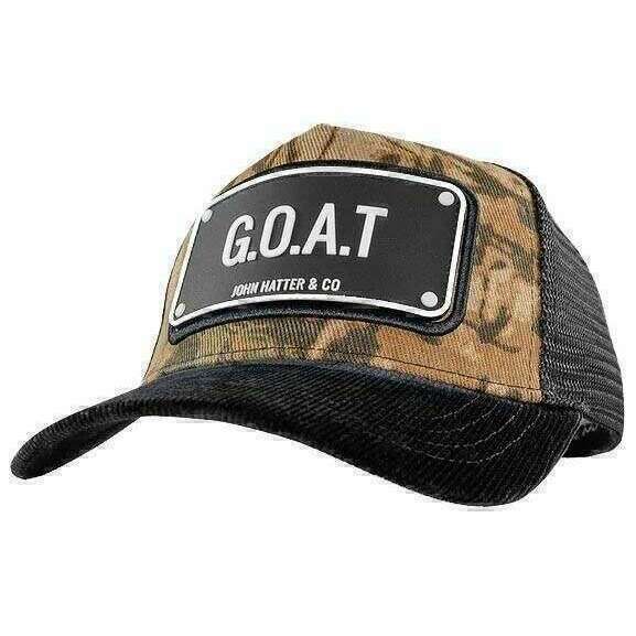 Black/Camo Brown John Hatter Mens G.O.A.T Rubber Trucker Cap – KJ Beckett