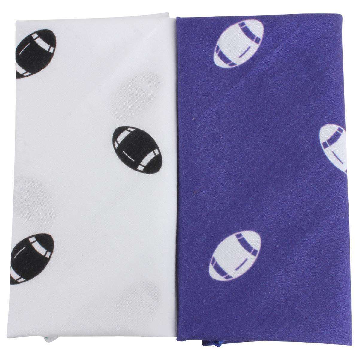 David Van Hagen Blue/White Mens Rugby Ball Handkerchief Set – KJ Beckett